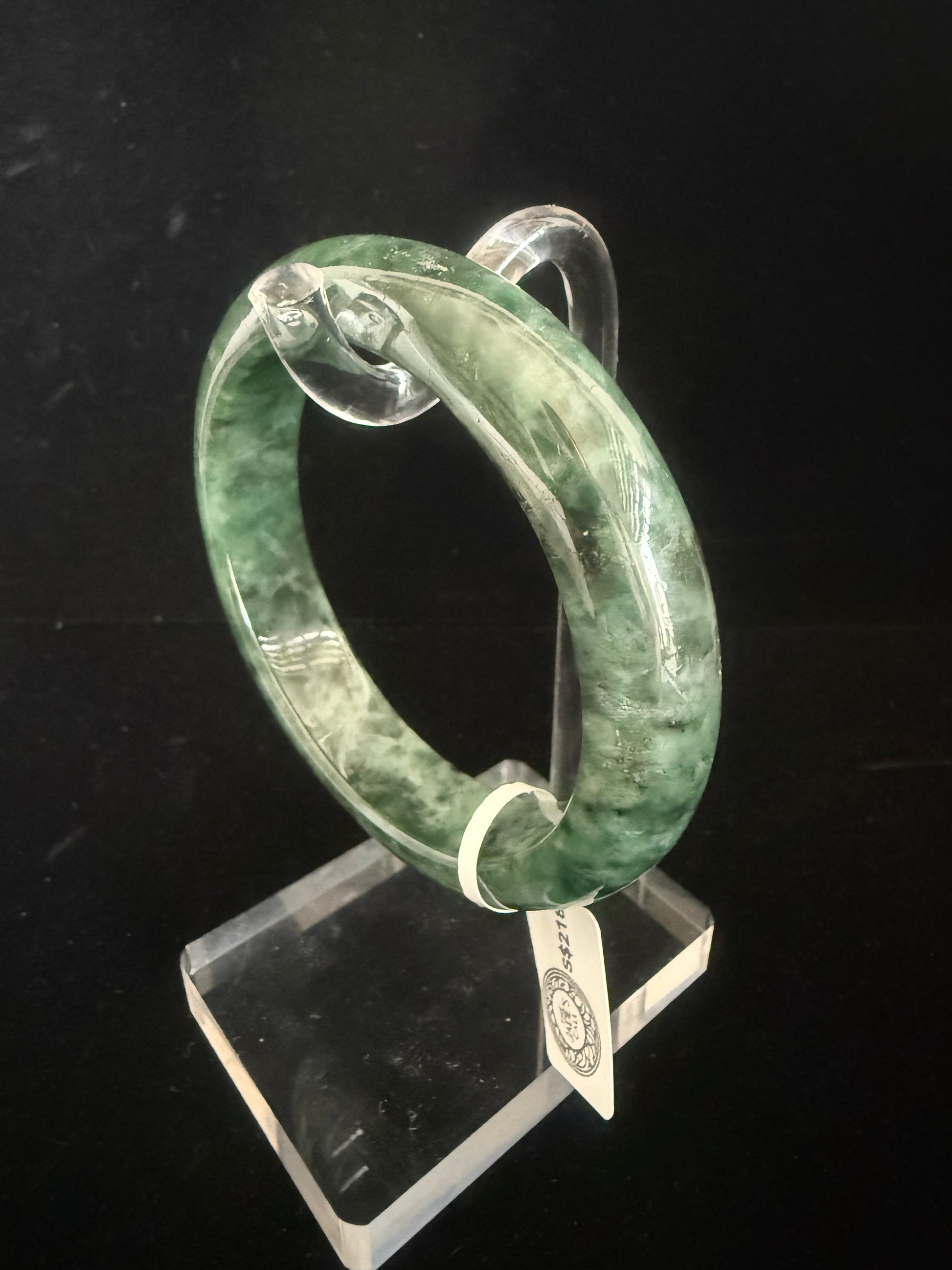 254. Dark green Jade bangle – THE JADE's CALL